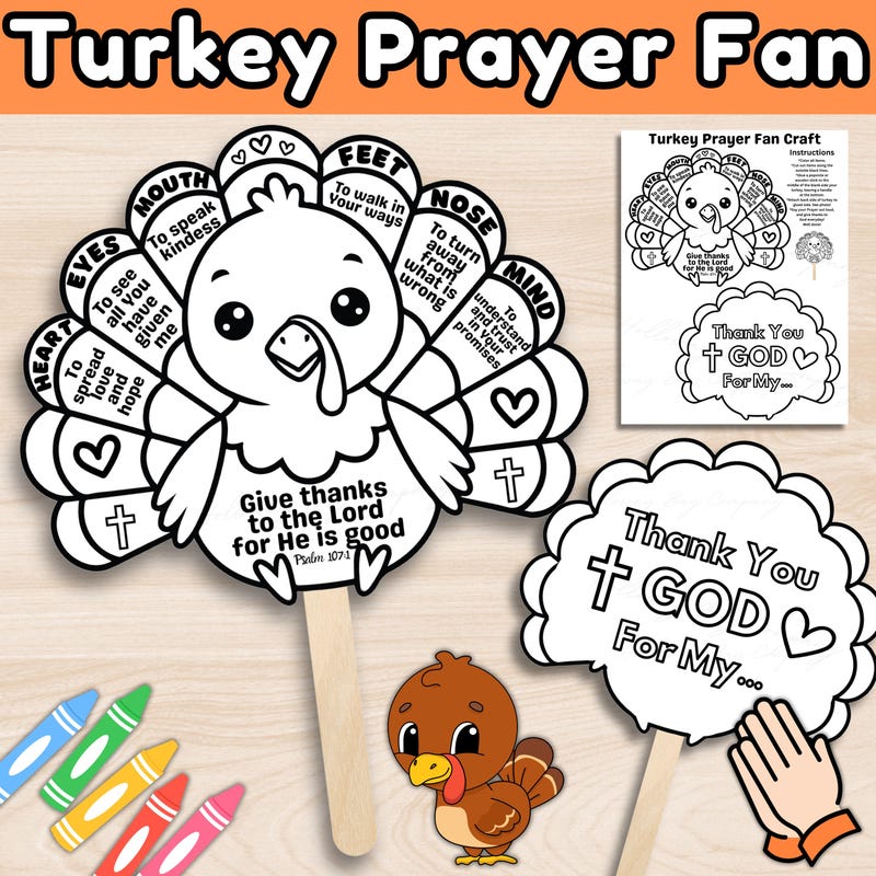 Turkey Fan Printable - Etsy