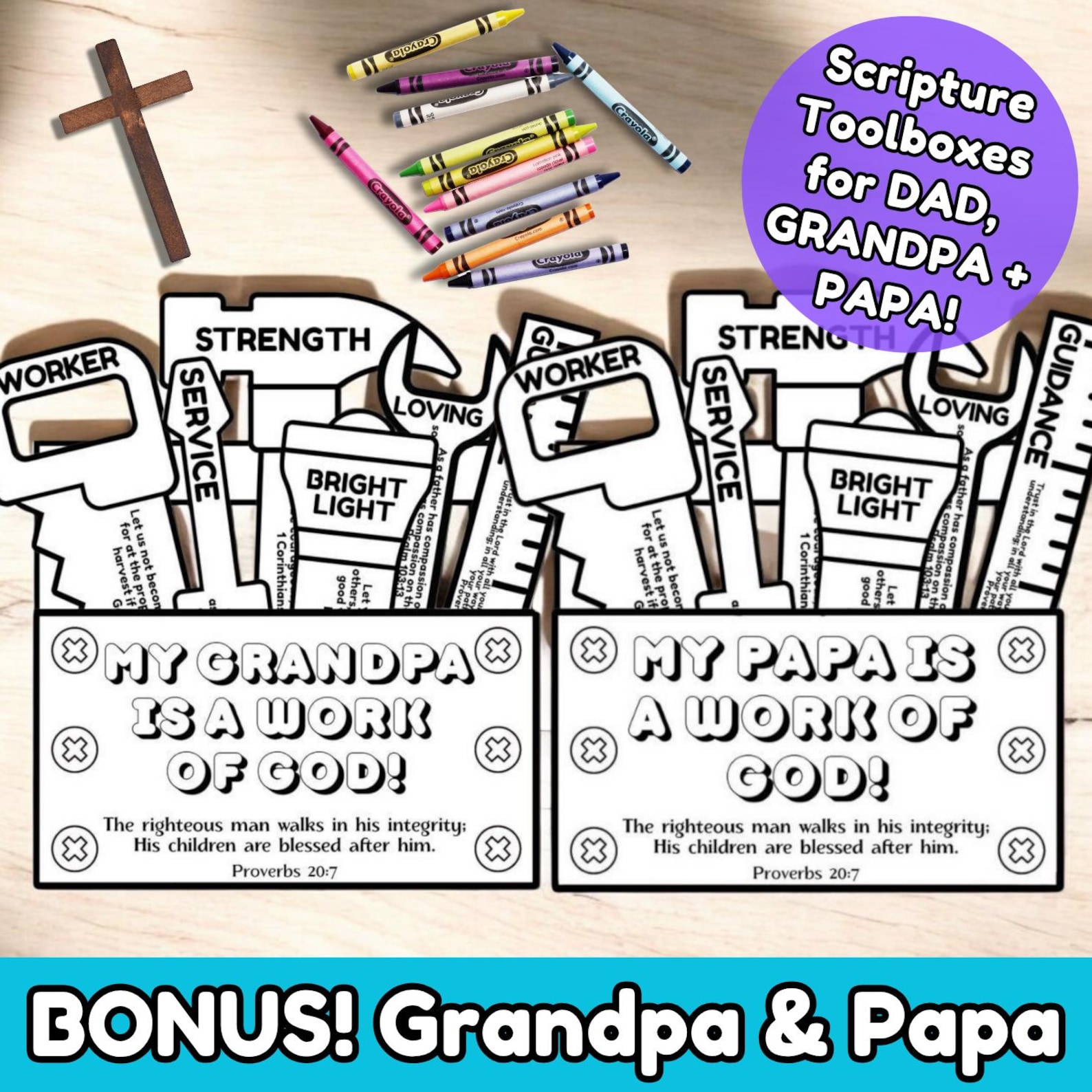 Fathers Day Crafts Sunday School Crafts Gift for Fathers Day Toolbox ...