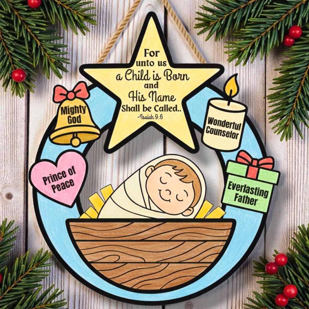 Christmas Bible Craft, Jesus Sunday School Lesson, Advent Activity ...