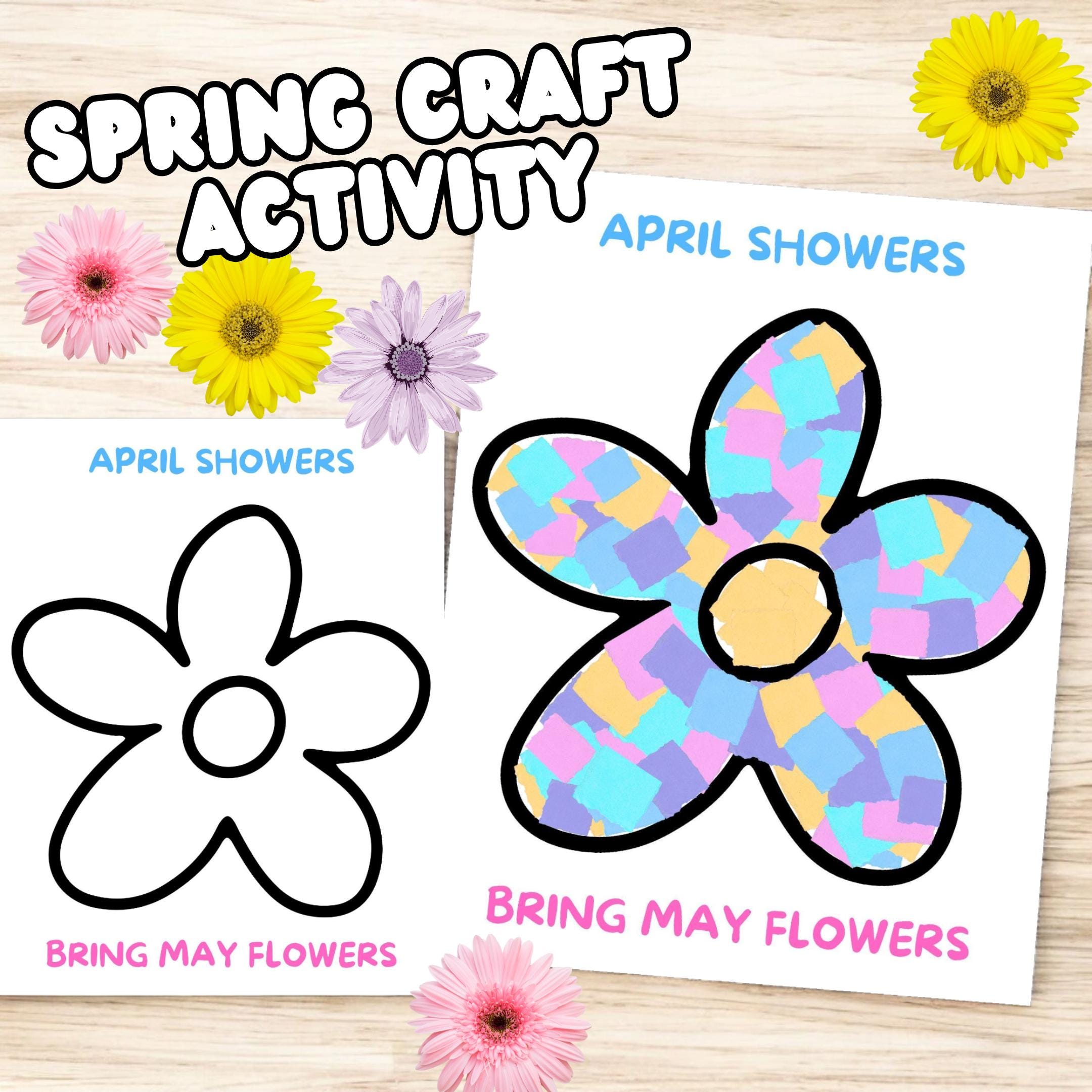 Spring Craft Flower, Spring Activity Daycare Preschool Kindergarten ...