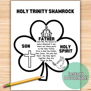 St. Patricks Day Craft Holy Trinity, Holy Trinity Activity, Shamrock ...