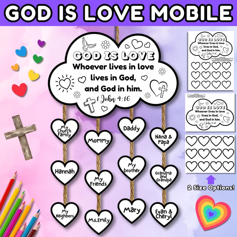 God is Love Valentine's Day Sunday School Lesson Printable Bible Crafts ...