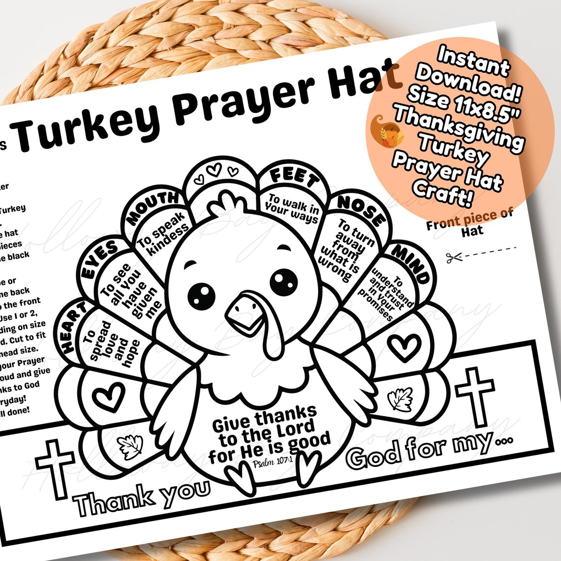 Turkey Prayer Hat, Thanksgiving Turkey Hat Crown, Christian ...