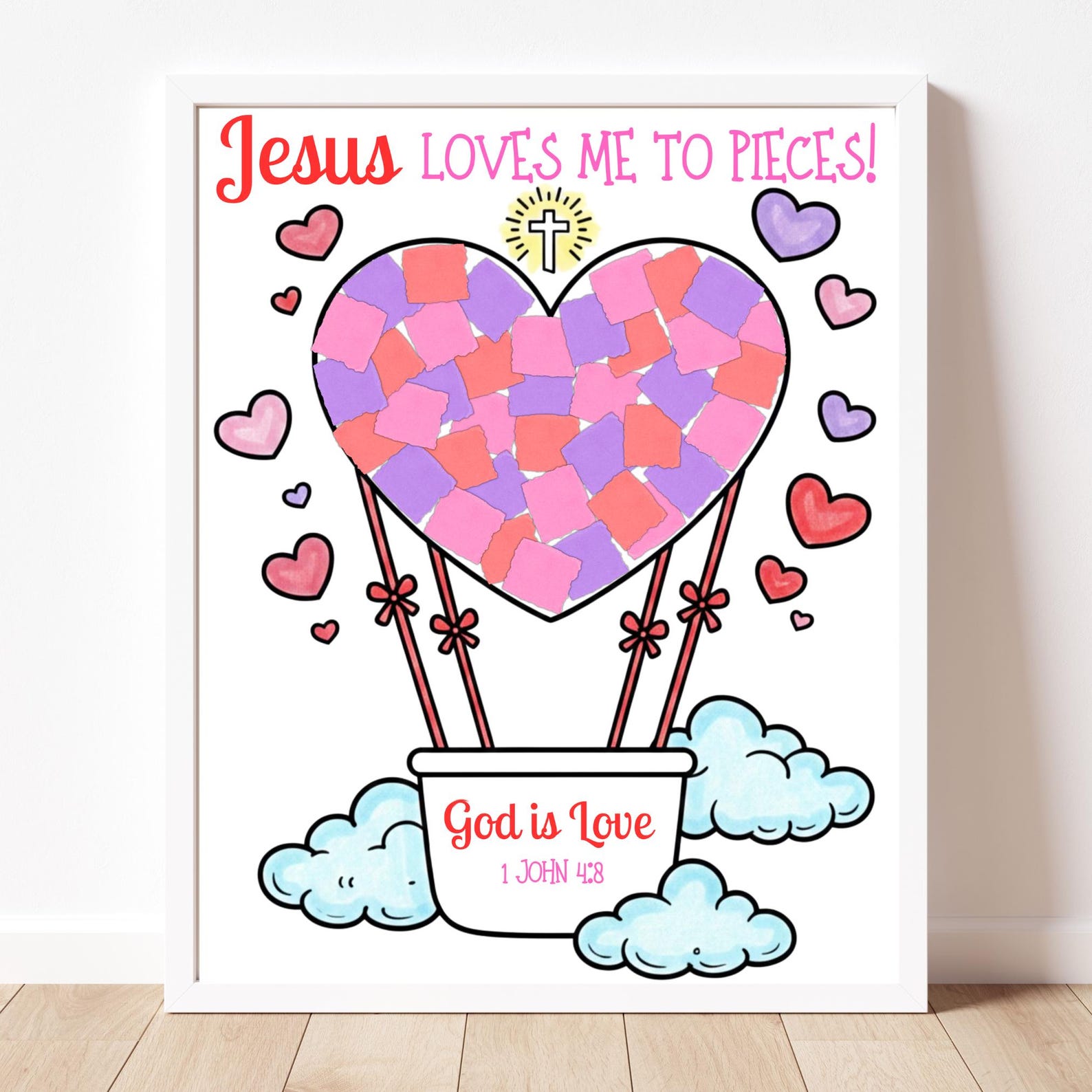 Jesus Loves Me to Pieces Valentine's Day Bible Craft, Sunday School ...