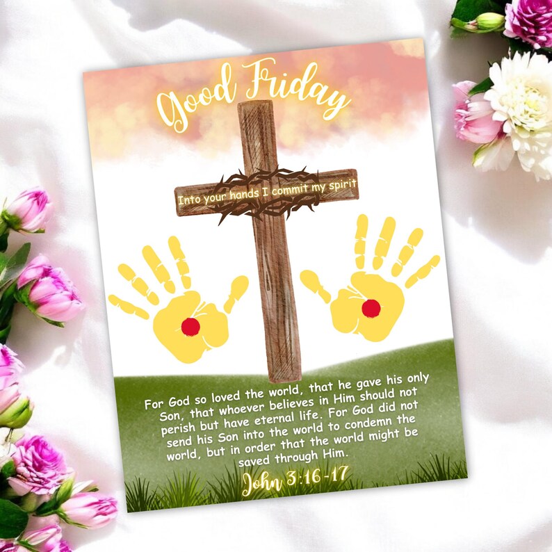 Good Friday Craft, Good Friday Handprint Craft, Easter Handprint Art ...