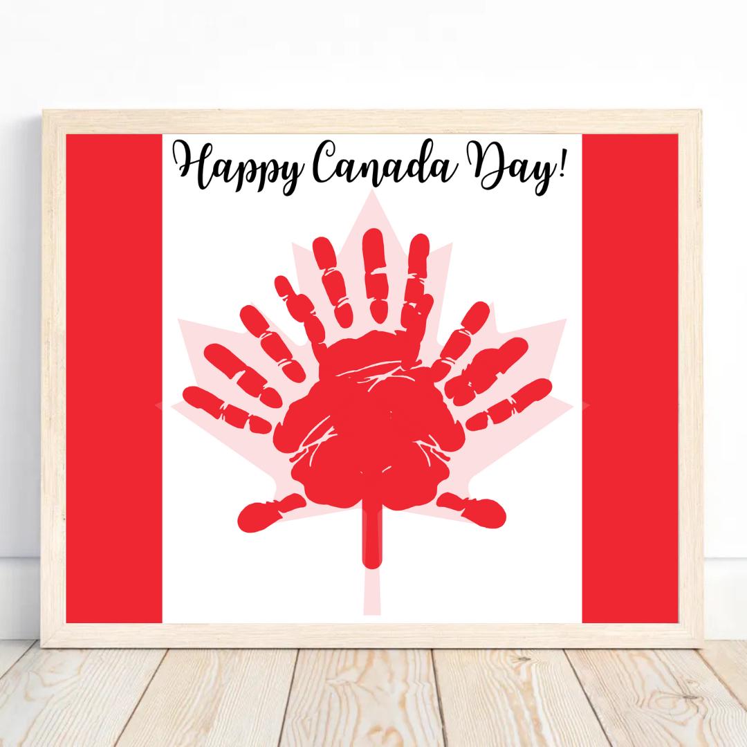 Canada Day Handprint Craft, Canada Day Crafts, Canada Flag Handprint ...