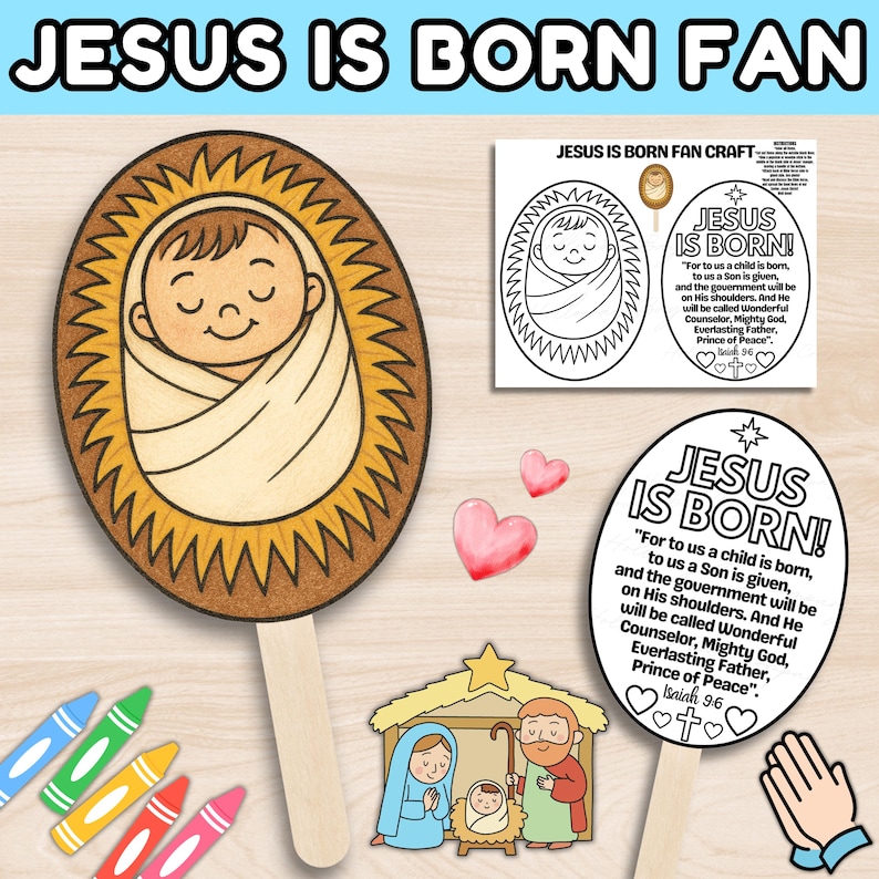 Christmas Bible Craft, Jesus Sunday School Craft, Advent Activity ...
