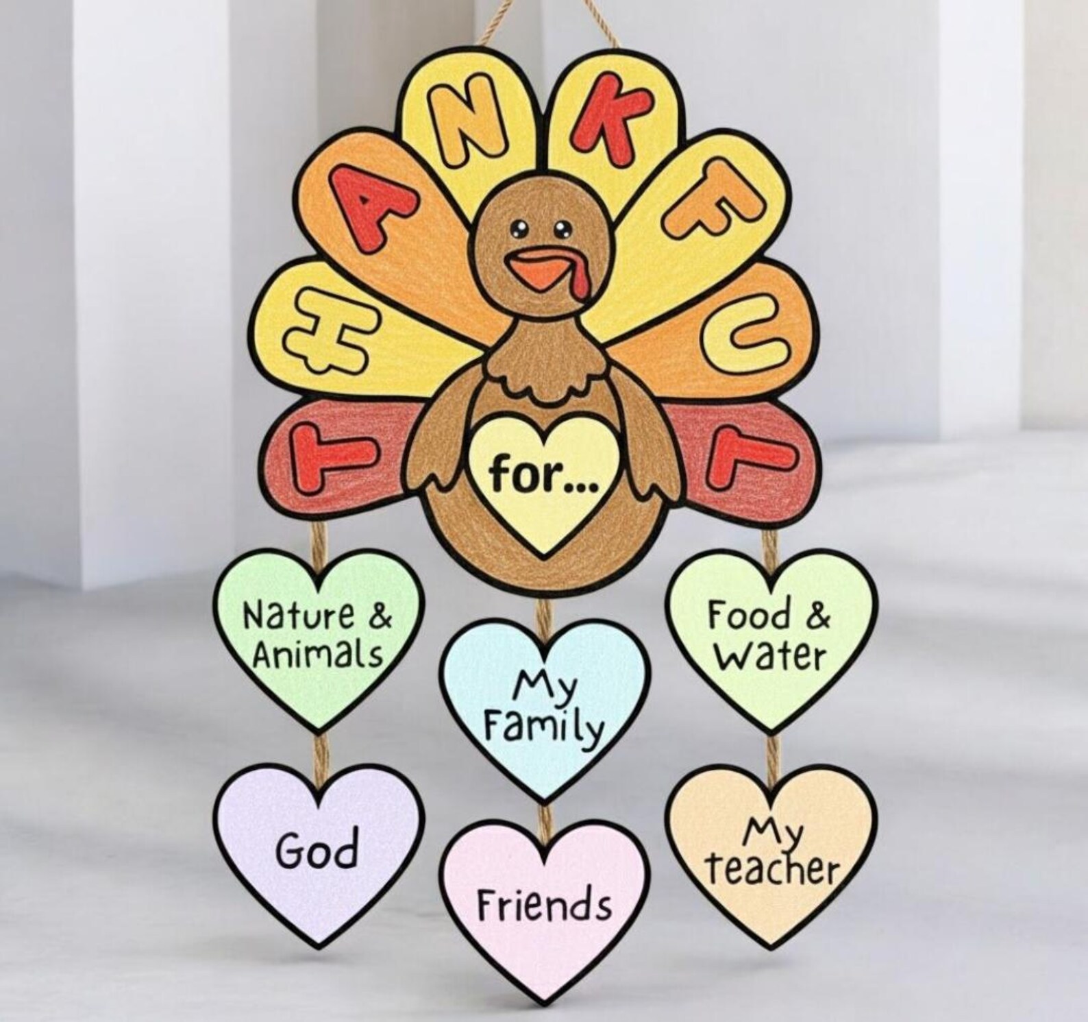 Thankful Turkey Mobile, Thanksgiving Crafts Sunday School Crafts ...