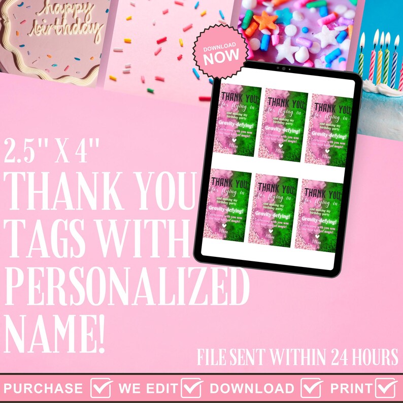 Wicked Thank You Tags, Wicked Inspired Birthday Favor Tags, Wicked Gift ...