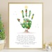 Christmas Handprint Art, Christmas Craft Gift Printable, DIY Christmas ...