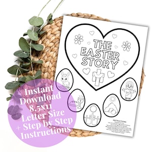 Easter Crafts, Kids Easter Activity, Easter Printable, Easter Story ...