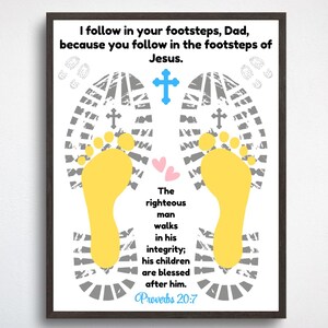 Fathers Day Footsteps of Jesus, Fathers Day Craft, Fathers Day ...