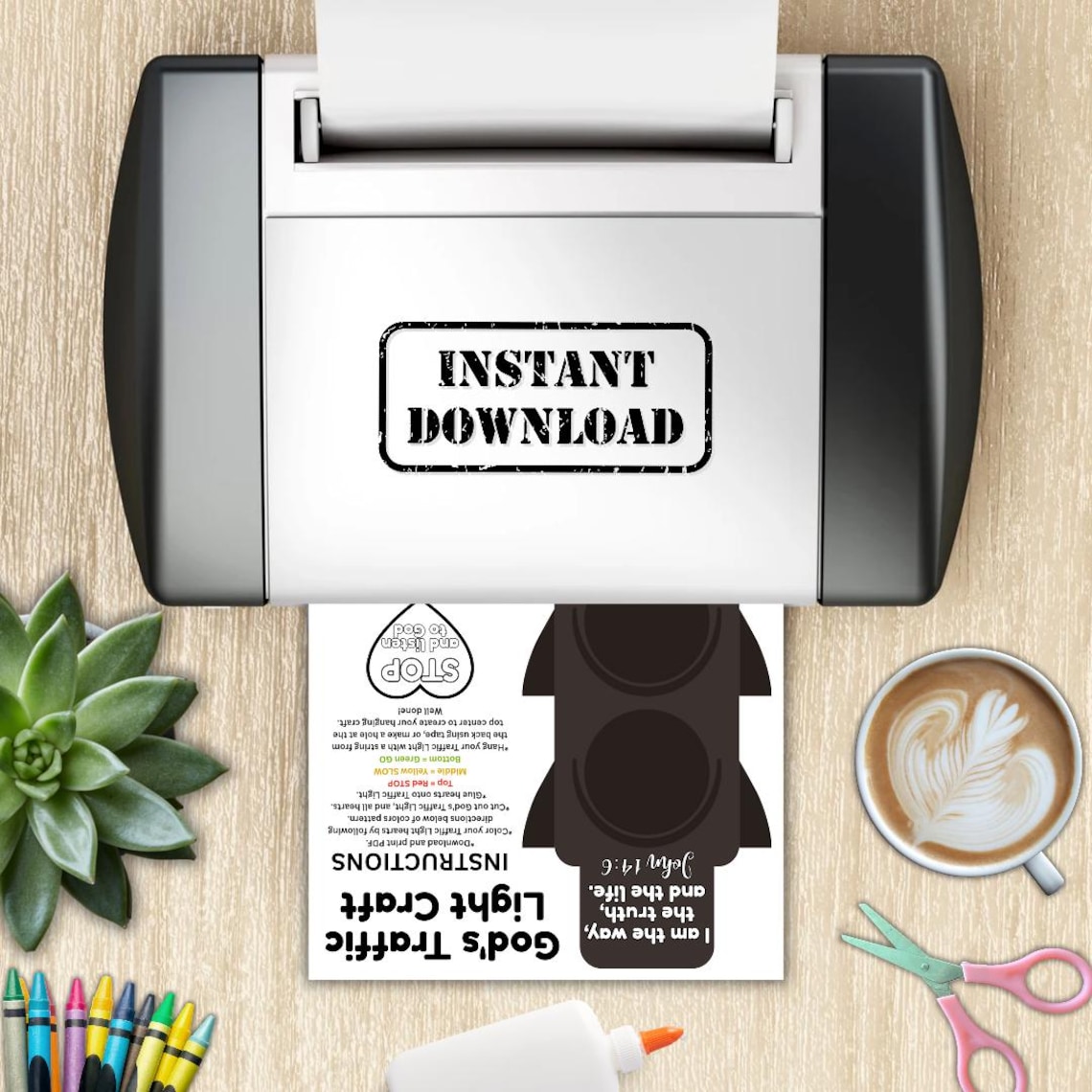 God's Traffic Light Craft, Kids Sunday School Activity, Bible Lesson ...