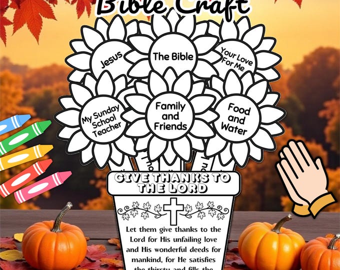 Give Thanks to the Lord Scripture Craft, Thanksgiving Crafts Bible ...