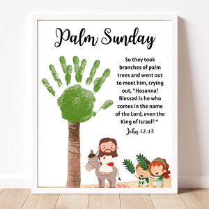 Palm Sunday Handprint Craft, Easter Handprint Art, Holy Week Crafts ...
