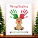 Reindeer Christmas Handprint Art, Christmas Printable, Christmas ...