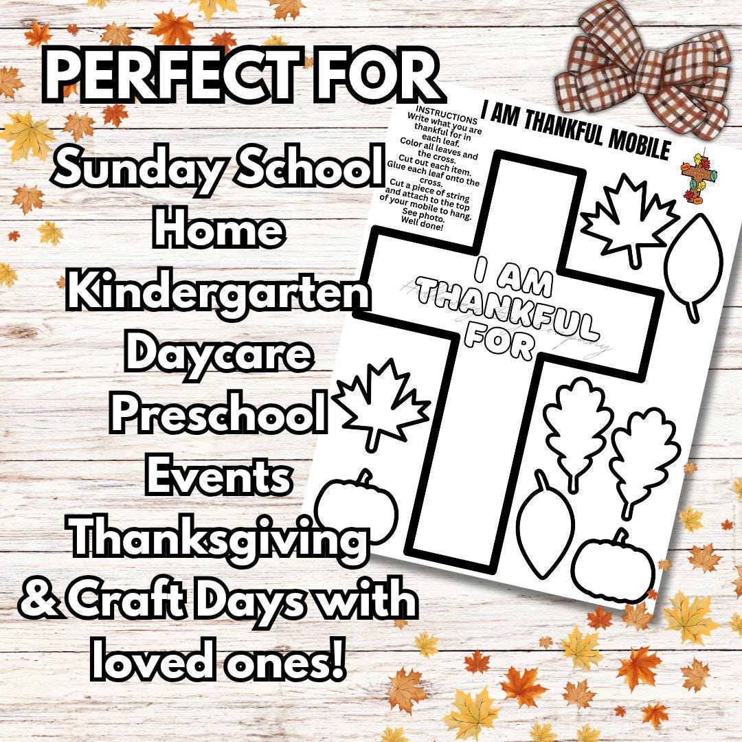 Thanksgiving Thankful Mobile, Fall Christian Crafts, Sunday School ...