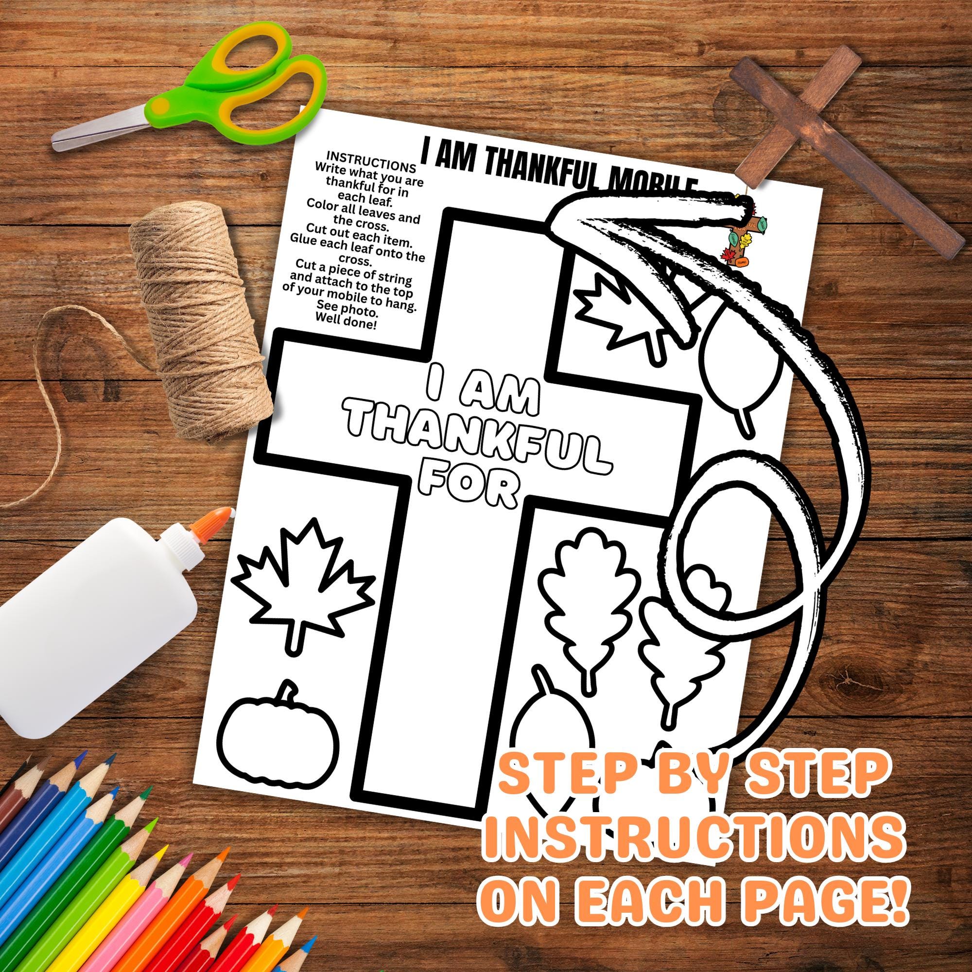 Thanksgiving Thankful Mobile, Fall Christian Crafts, Sunday School ...
