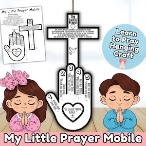 Kids Sunday School Craft, Bible Lesson Printables, Learn to Pray Mobile ...