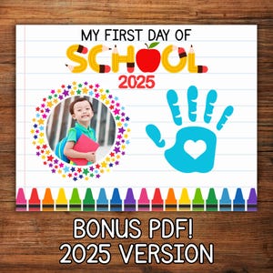 EDITABLE First Day of School Handprint Craft 2025, Beginning of ...