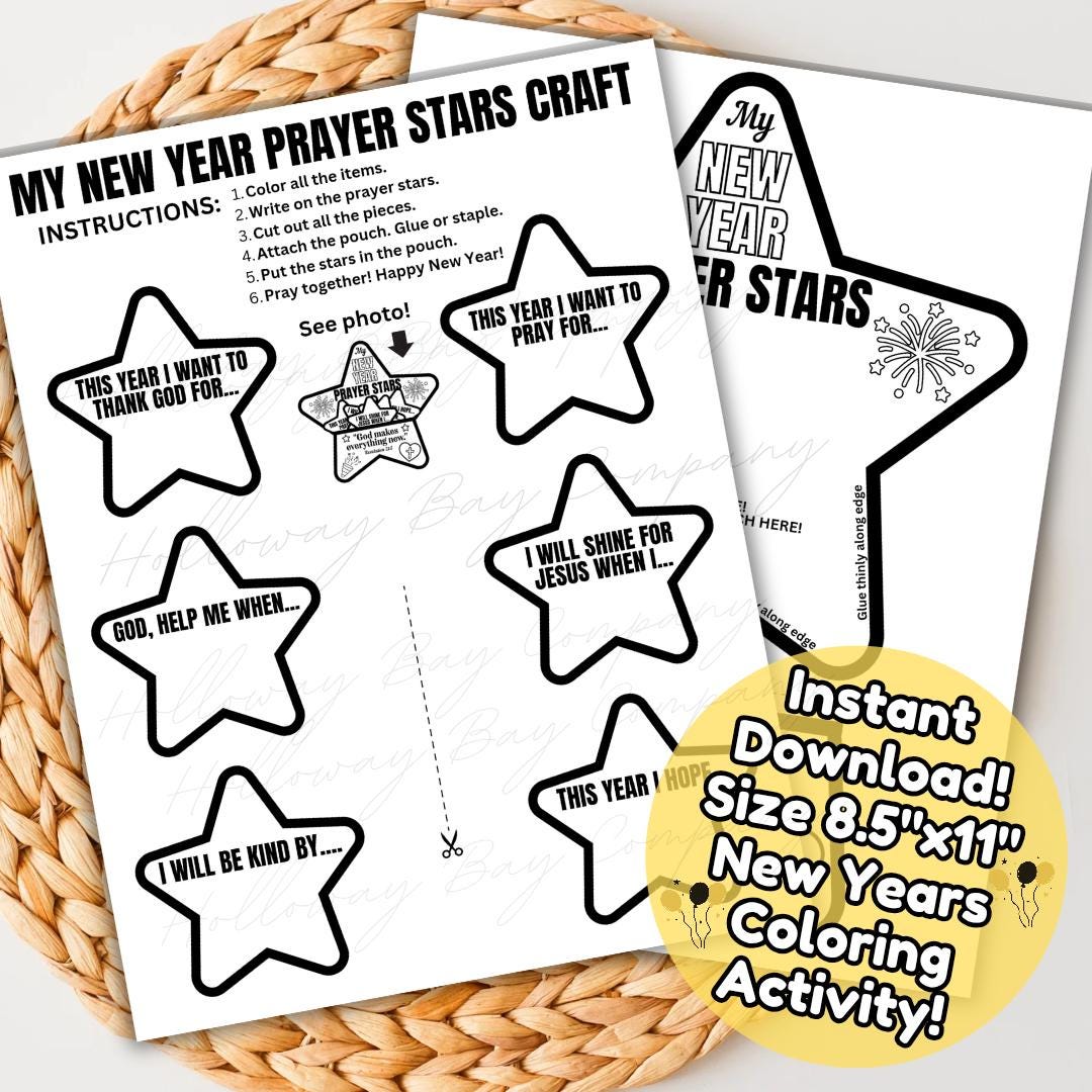 New Years Bible Craft Sunday School Lesson New Years 2026 Activity ...