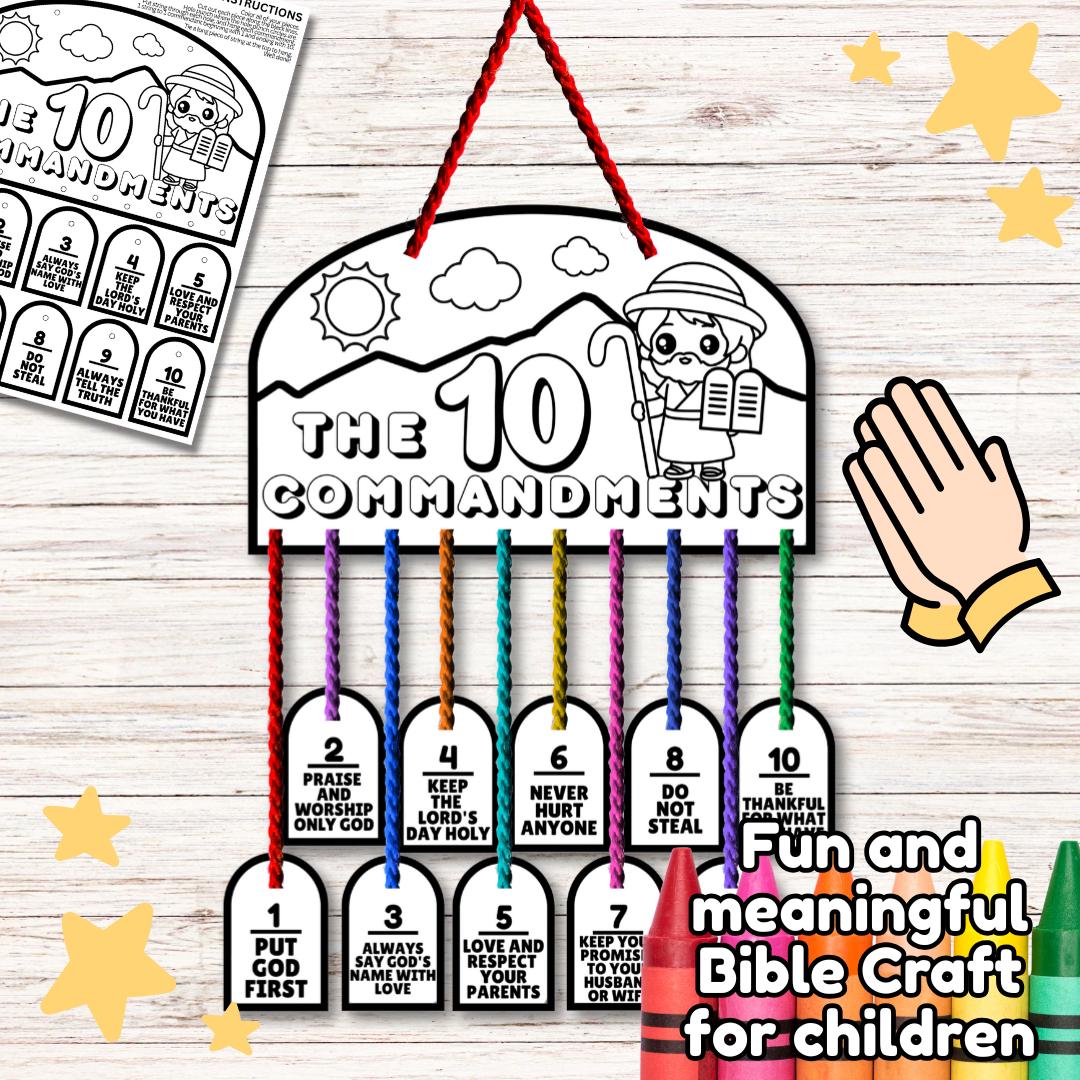 10 Commandments Craft, Sunday School Printables, Kids Sunday School ...