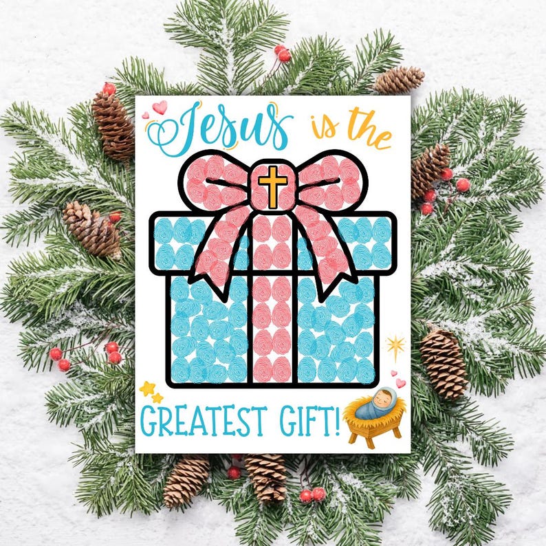 Christmas Sunday School Activity for Kids, Christmas Gift Printable ...