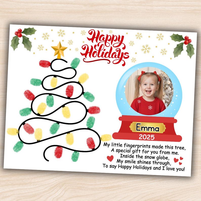 Happy Holidays Handprint Craft Poem Kindergarten Preschool Prek Daycare ...