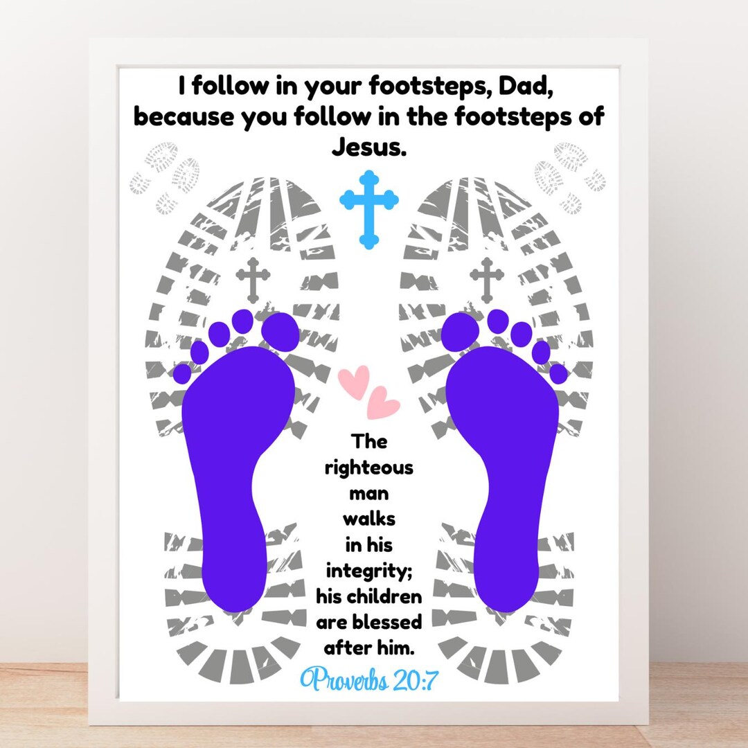 Fathers Day Footsteps of Jesus, Fathers Day Craft, Fathers Day ...