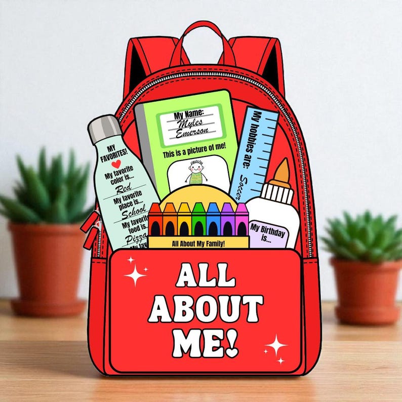 All About Me Printable, First Day of School Craft Activity, Back to ...
