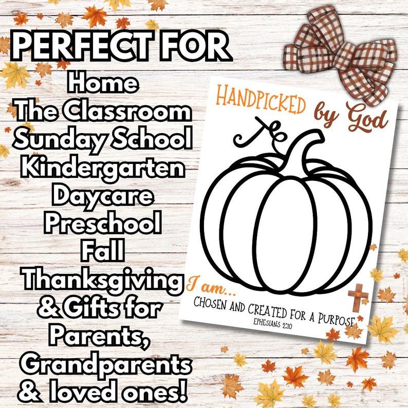 Handpicked by God Sunday School Activity Fall Crafts for Kids ...