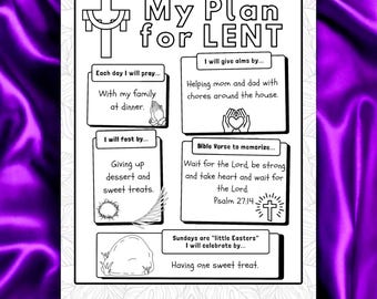 Lent Crafts, Kids Lent Activity, Lent Craft Printable, Ash Wednesday ...