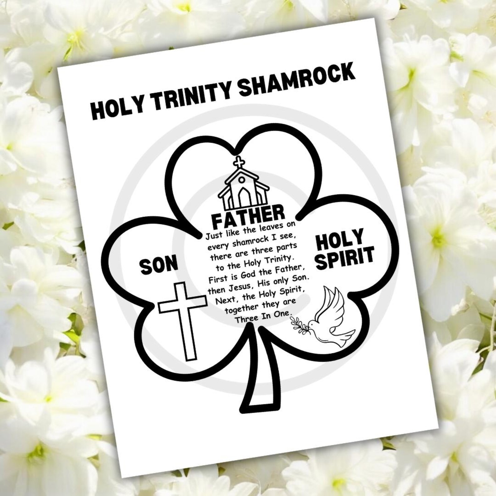 St. Patricks Day Craft Holy Trinity, Holy Trinity Activity, Shamrock ...