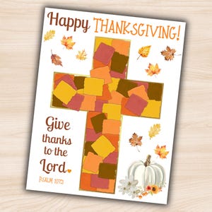 Thanksgiving Sunday School Craft for Kids, Thanksgiving Printable Bible ...