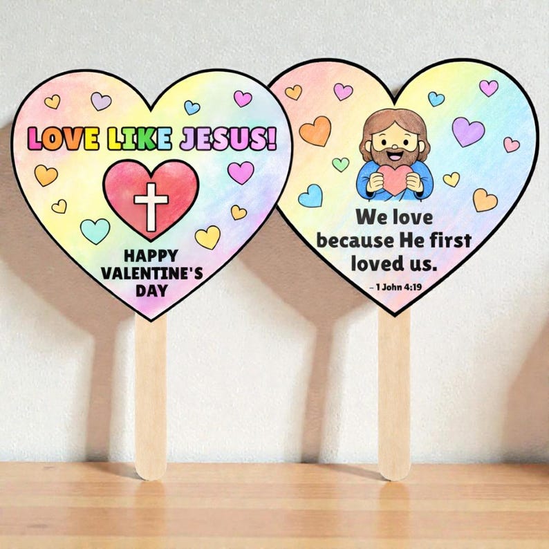 Love Like Jesus Valentines Day Bible Craft, Sunday School Lesson ...