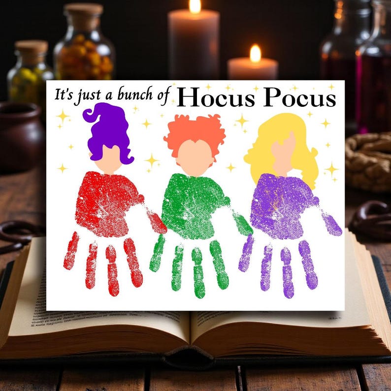 Hocus Pocus Handprint Art Craft, Fall Crafts, Halloween Crafts, It's ...