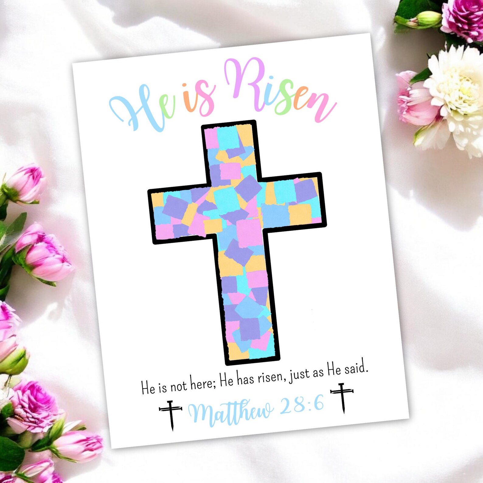 Easter Crafts, Christian Easter Crafts, Easter Printable, He is Risen ...