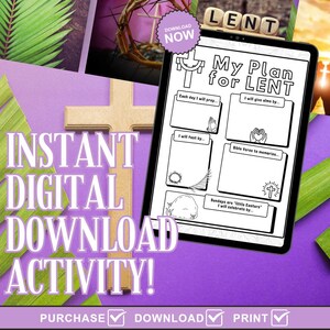 Lent Planner, Lent Crafts, Lent Craft Printable, Lent Crafts for Kids ...