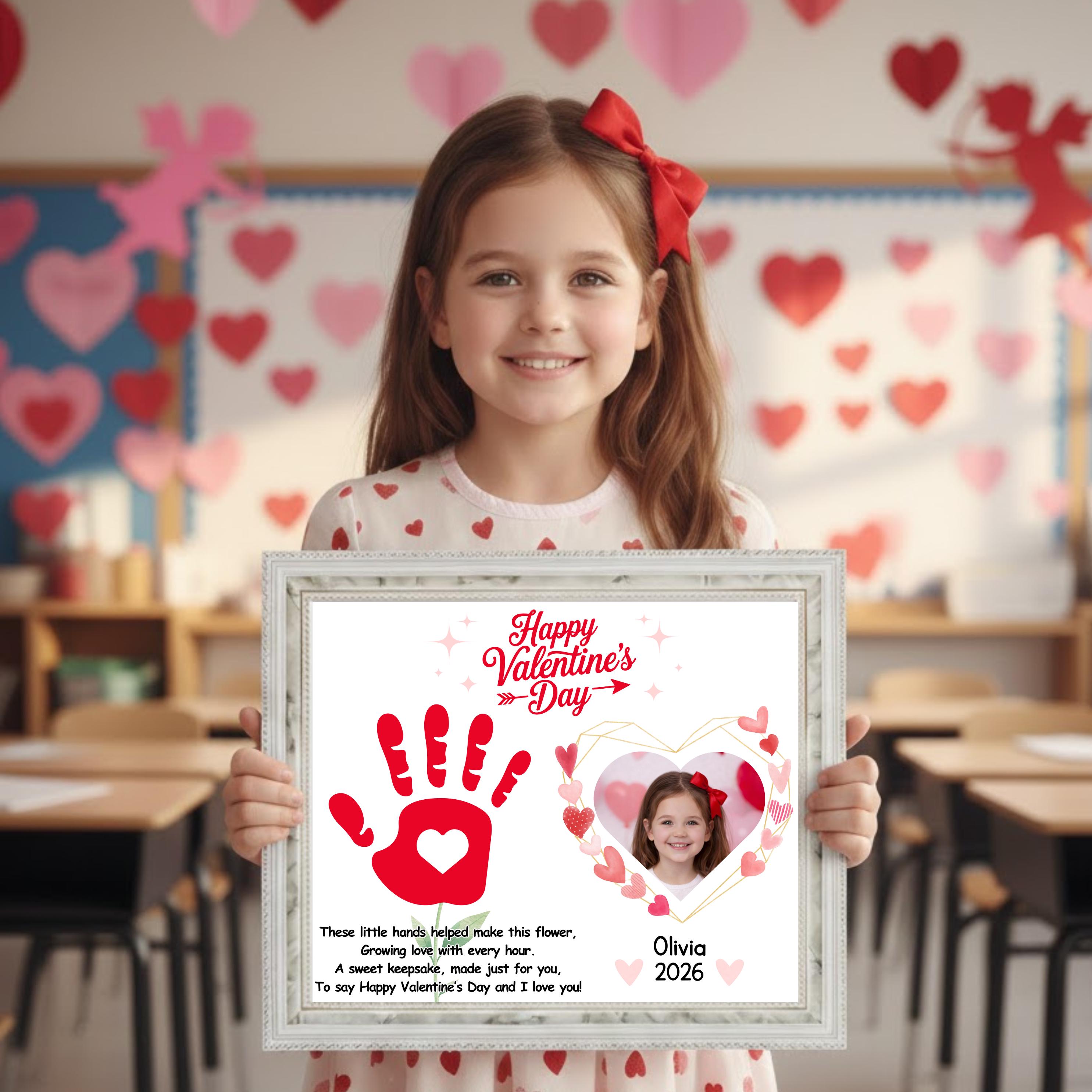 Valentine's Day Crafts for Kids, Valentines Handprint Art Poem ...