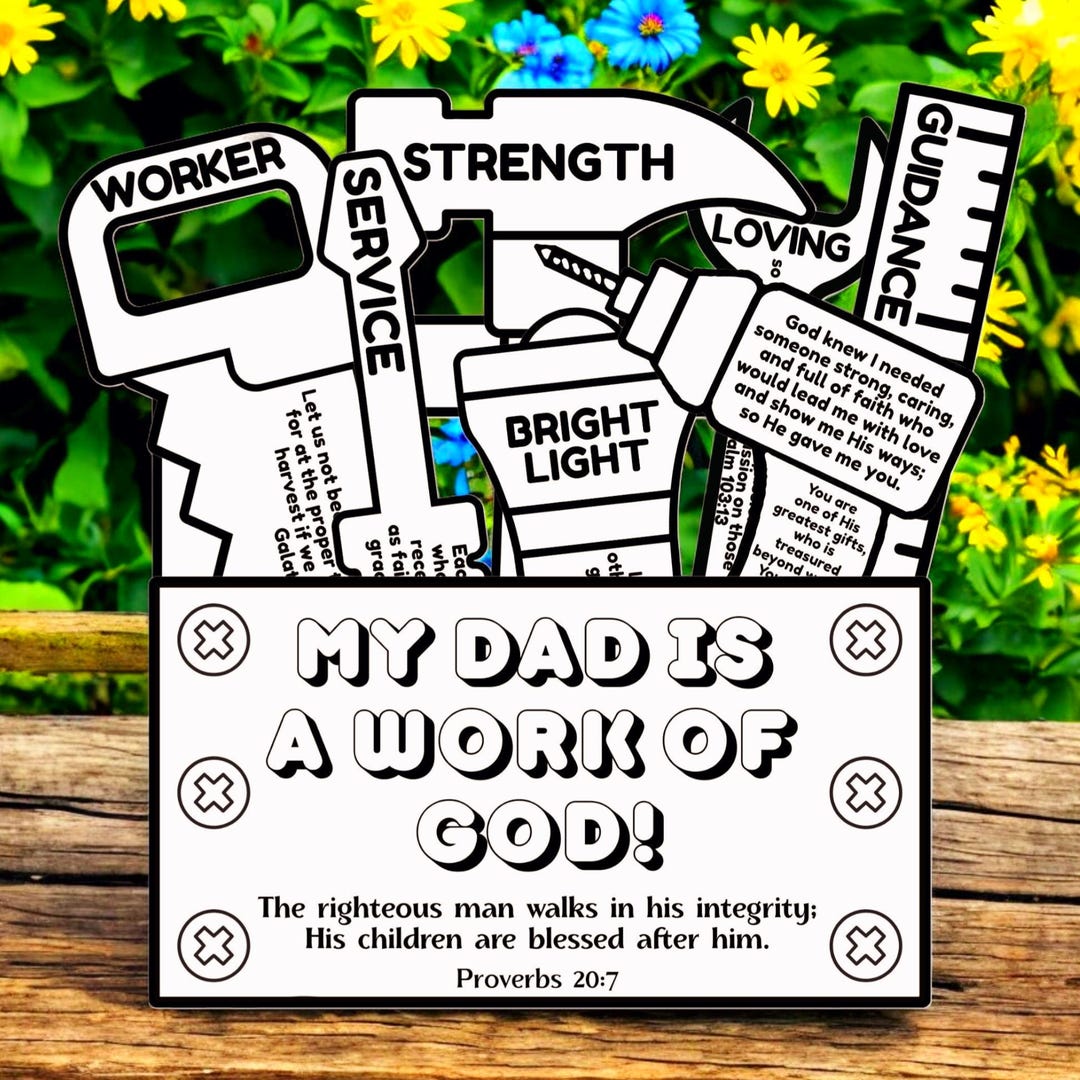 Fathers Day Crafts Sunday School Crafts Gift for Fathers Day Toolbox ...