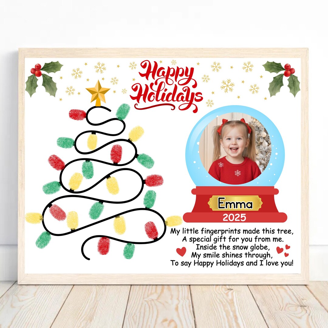 Happy Holidays Handprint Craft Poem Kindergarten Preschool Prek Daycare ...