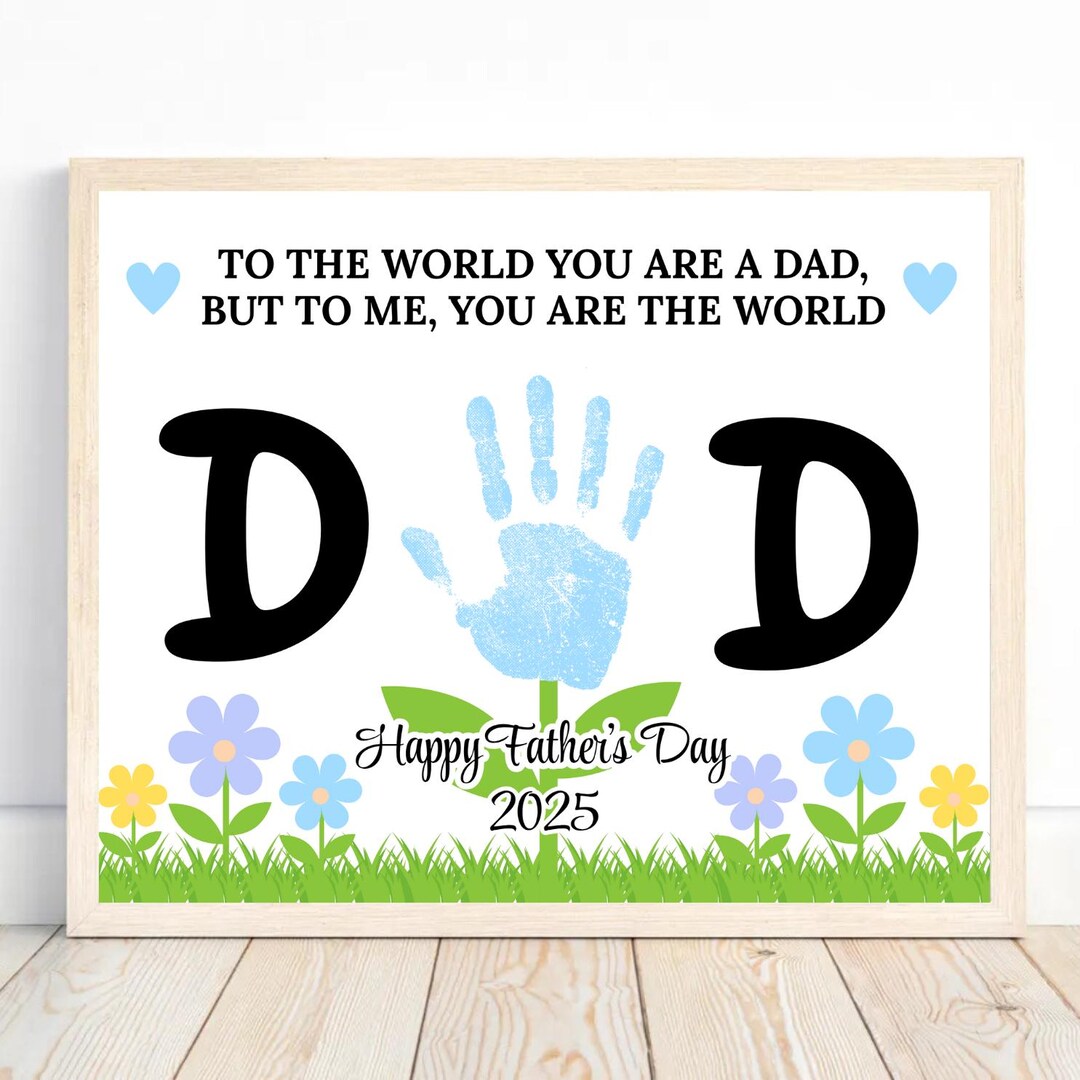 Father's Day Printable, Fathers Day Handprint Craft, Fathers Day Gift ...