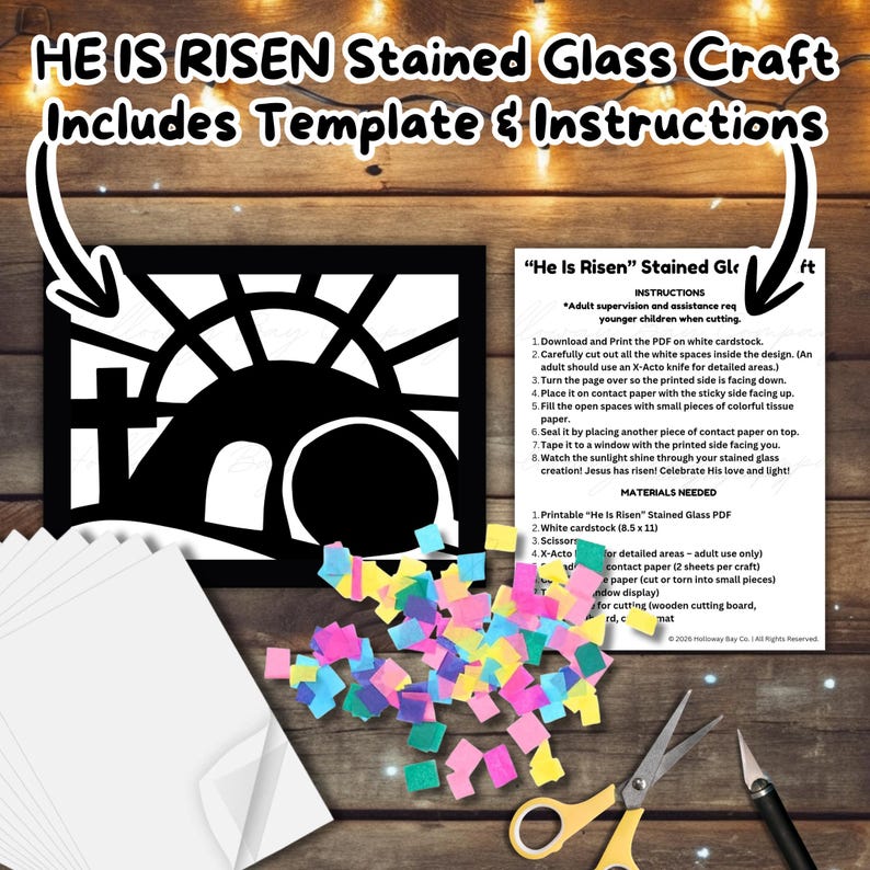 He is Risen Easter Craft Christian Easter Craft for Kids Resurrection ...
