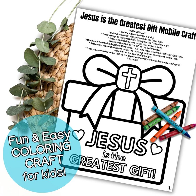 Christmas Bible Crafts Sunday School Activity, Religious Jesus Nativity ...
