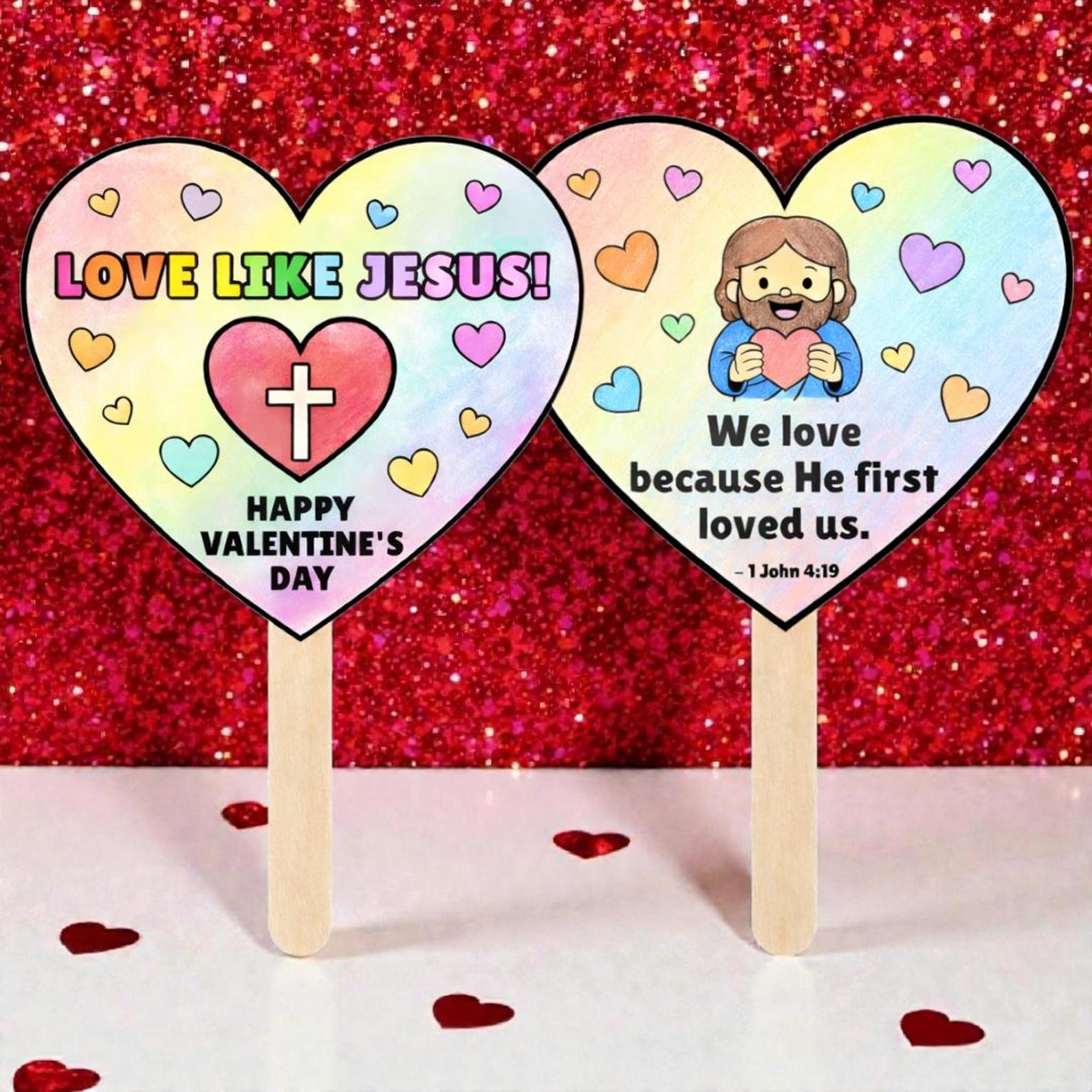 Love Like Jesus Valentines Day Bible Craft, Sunday School Lesson ...