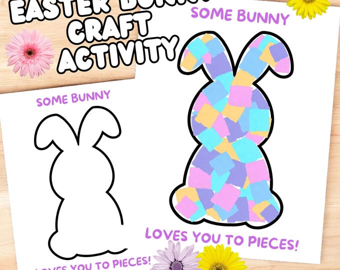 Easter Bunny Craft Template Simple DIY Easter Activities for Kids Easy ...