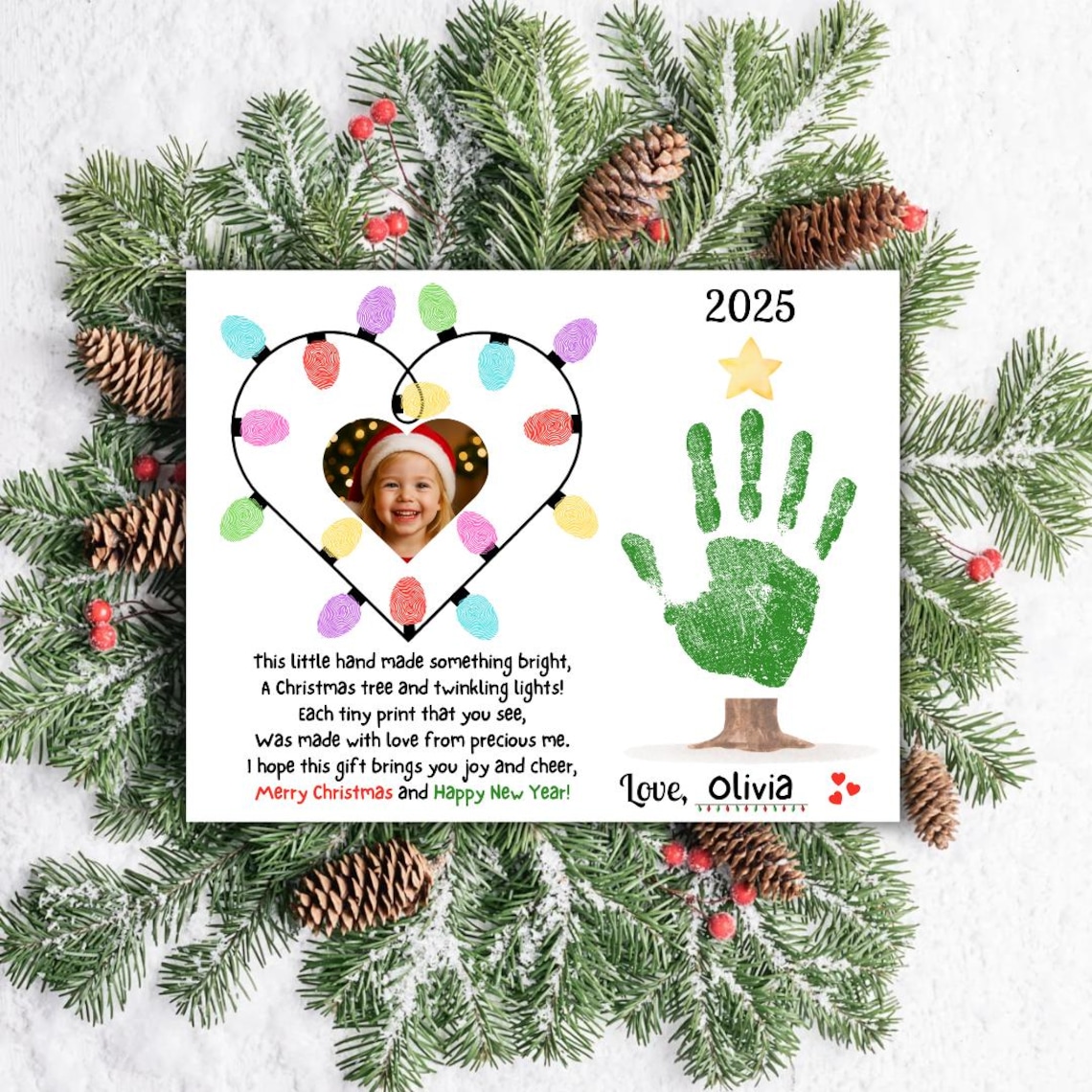 Christmas Handprint Art Poem, Christmas Handprint Crafts for Kids ...