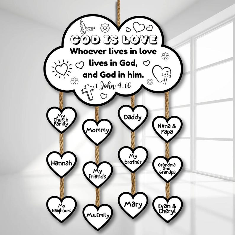 God is Love Valentine's Day Sunday School Lesson Printable Bible Crafts ...