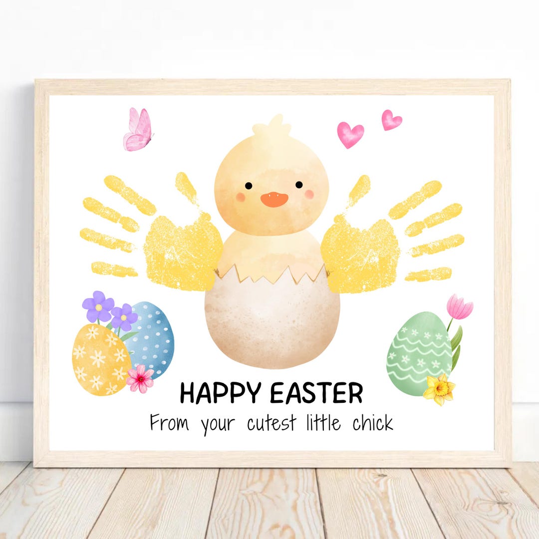 Easter Handprint Art, Kids Easter Craft Activity, Toddler Easter Craft ...