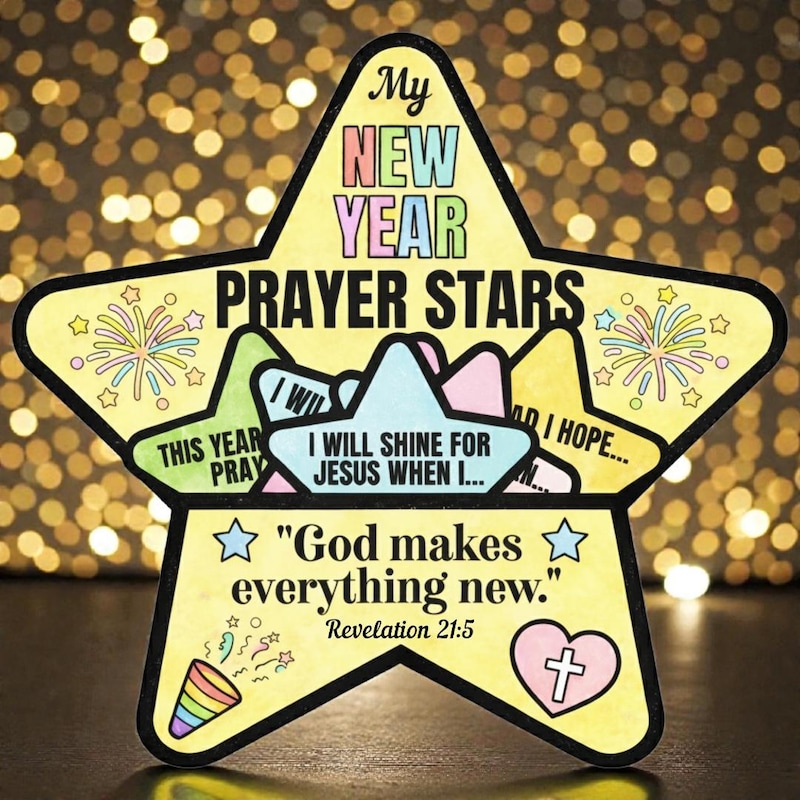 New Year Prayer Star - Etsy